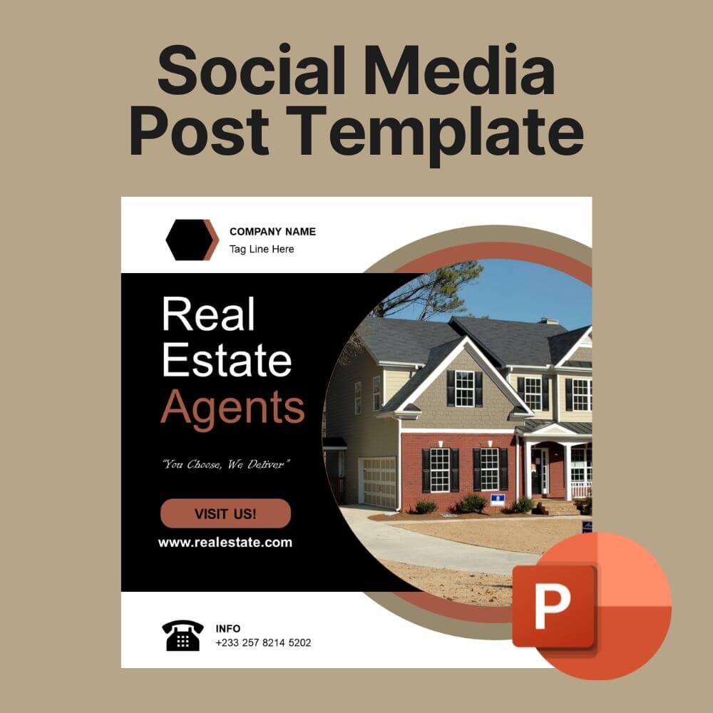 Social Media Post Template PowerPoint - Template Warriors