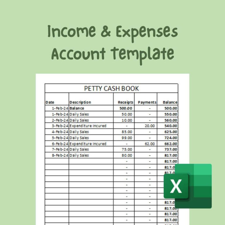 Income and Expenditure Account Template - Template Warriors