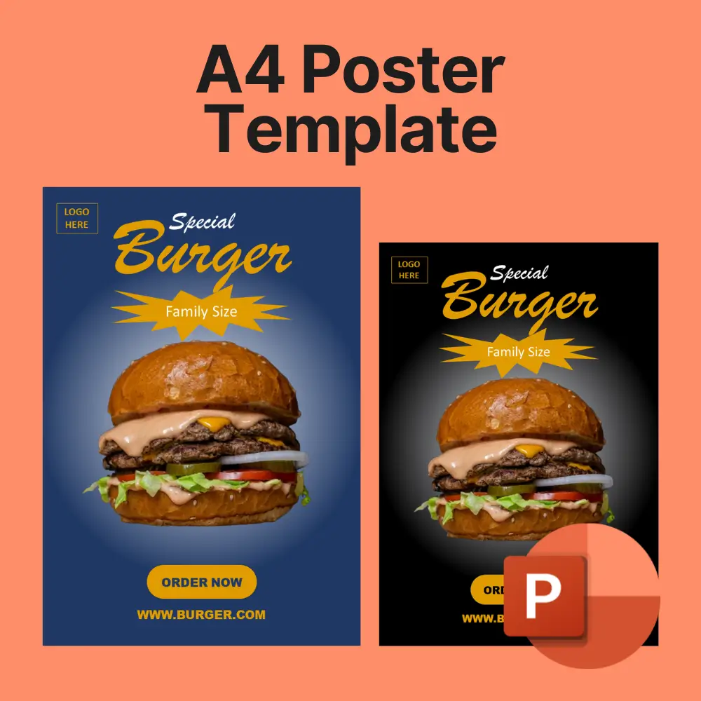 A4 Poster PowerPoint Template - Template Warriors